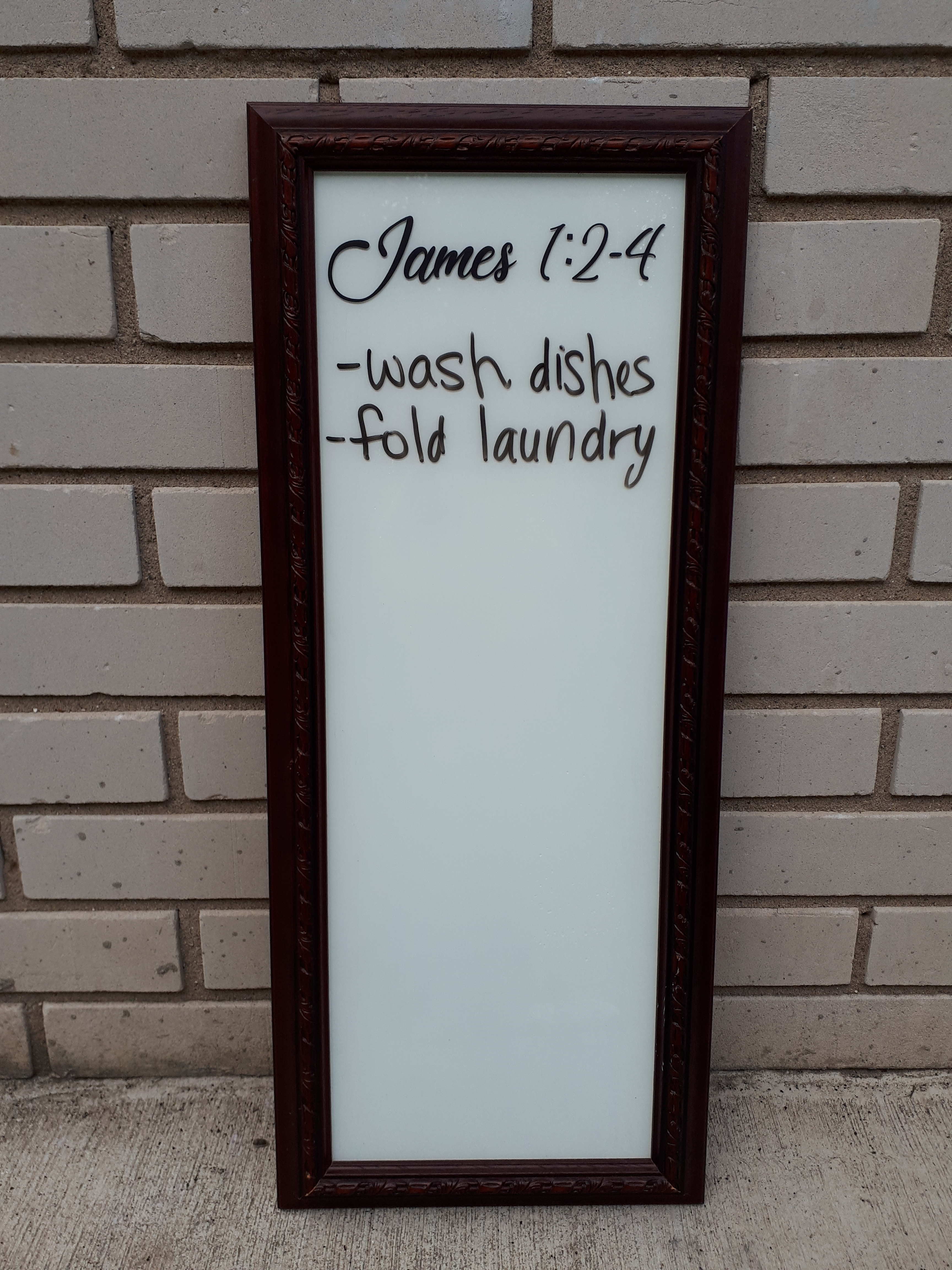 DIY Dry Erase Sign From a Picture Frame – But First We Craft