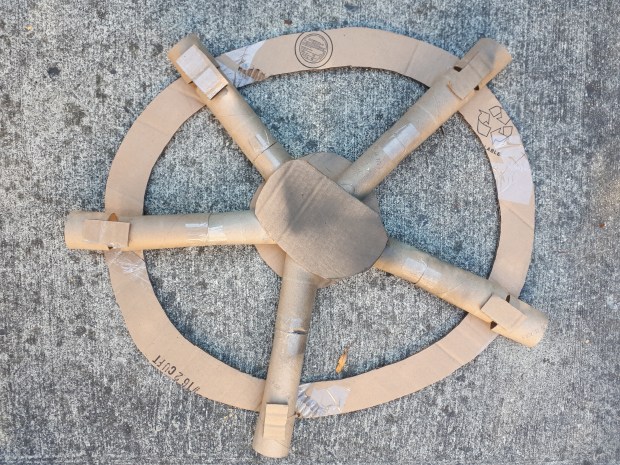DIY Cardboard Ship’s Wheel – But First We Craft