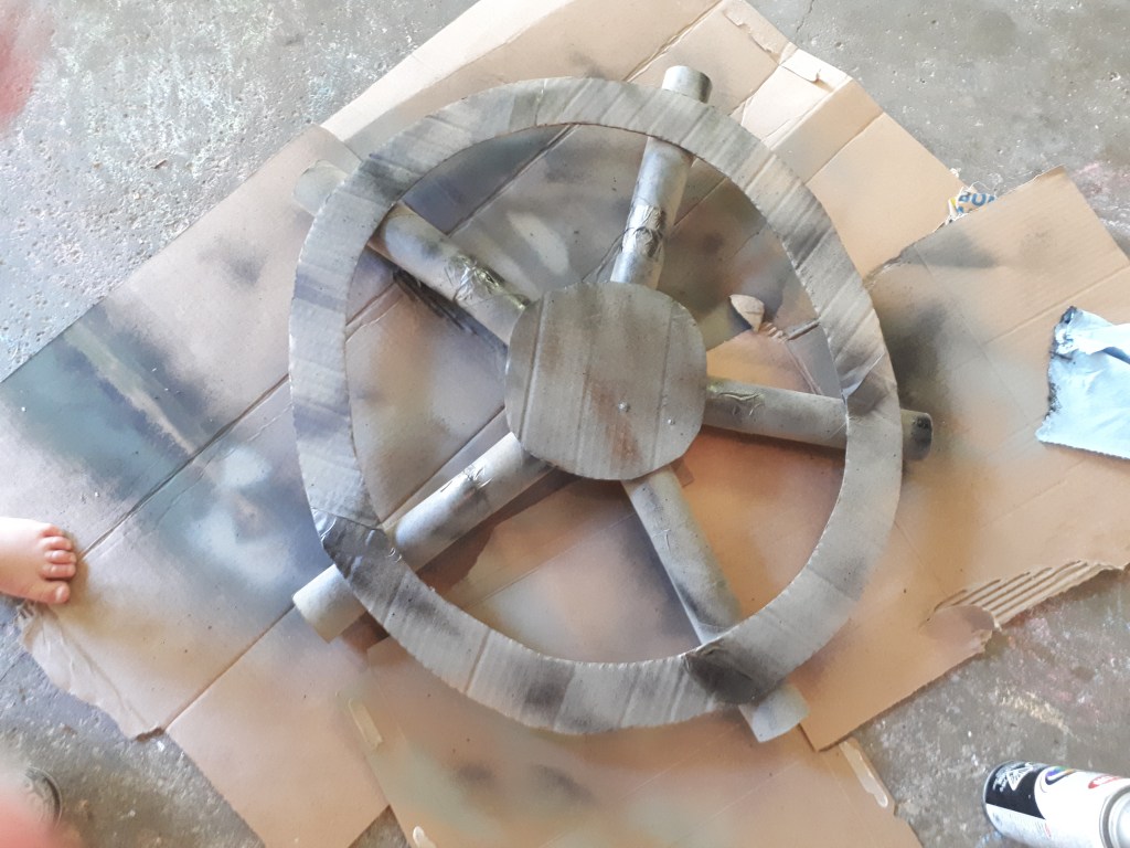 DIY Cardboard Ship’s Wheel – But First We Craft