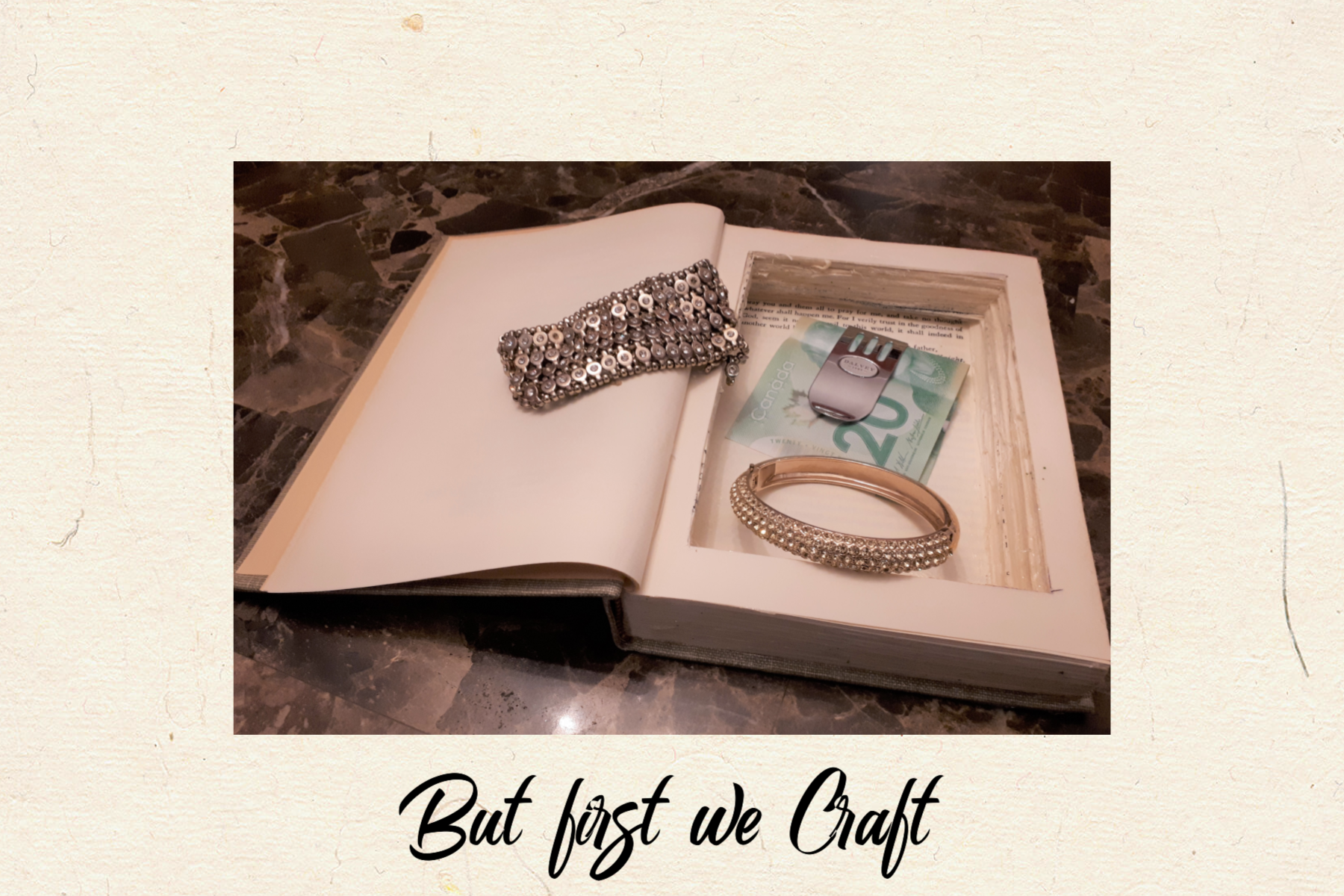 DIY Book with a Secret Compartment – But First We Craft
