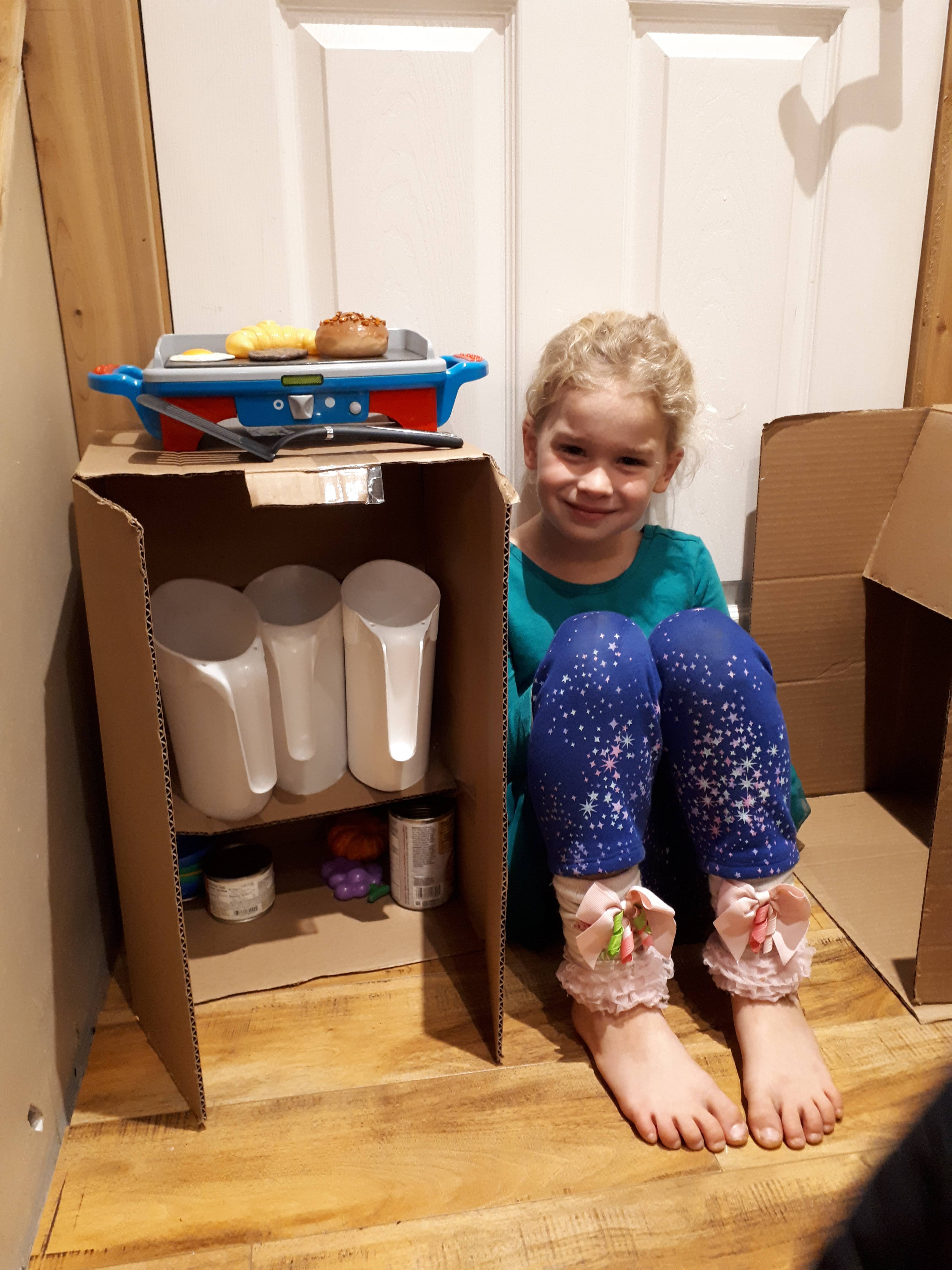 Cardboard Box Kitchen – But First We Craft