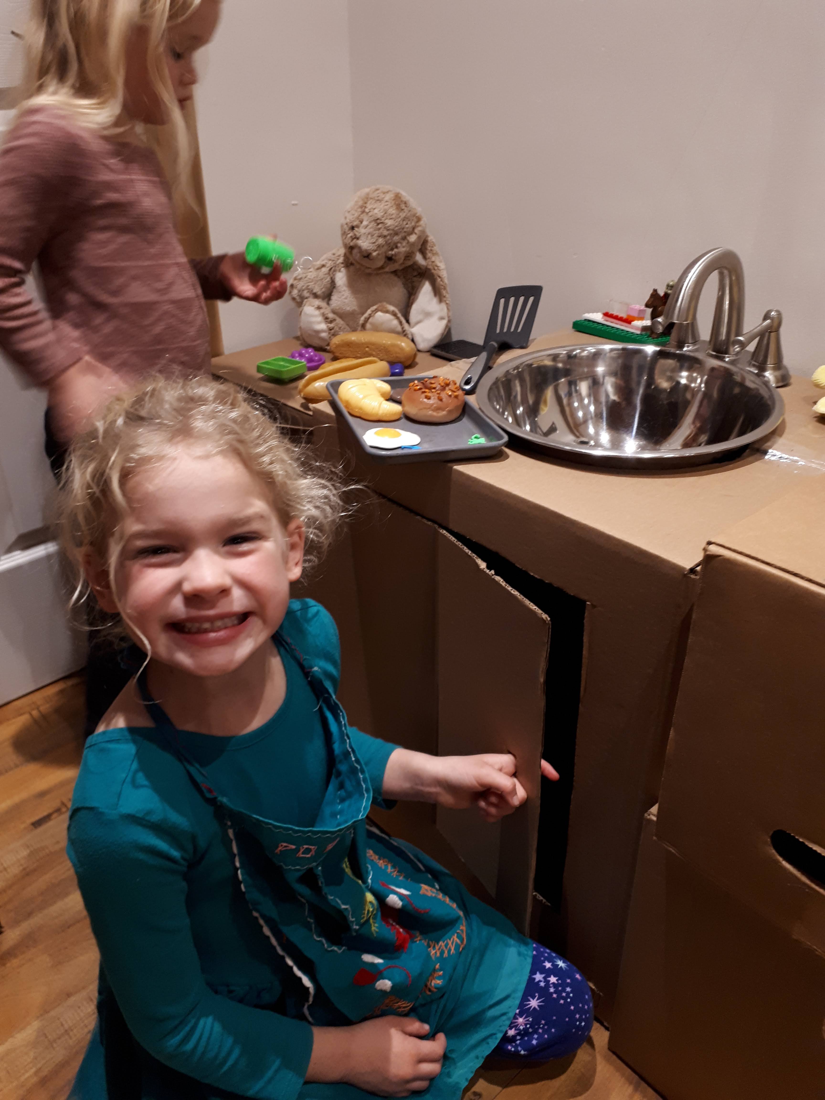 Cardboard Box Kitchen – But First We Craft